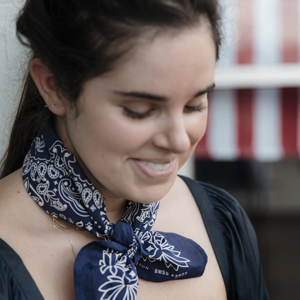 Bob Marrs Poinsettia Paisley Bandana - Royal Navy – Marrs Makers